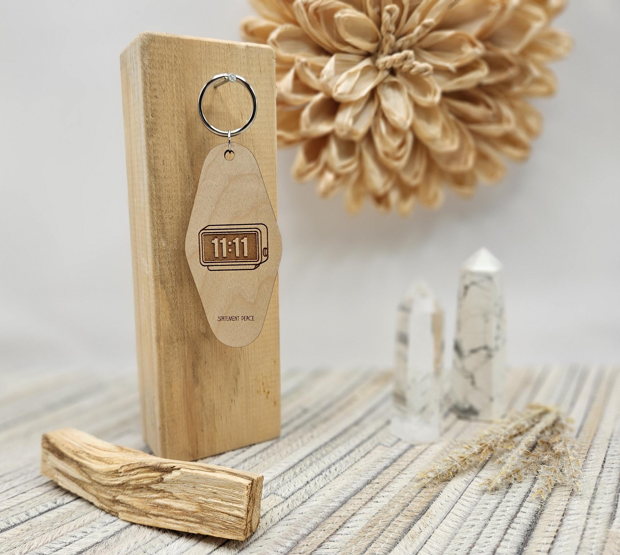 11:11 Keychain - Statement Peace