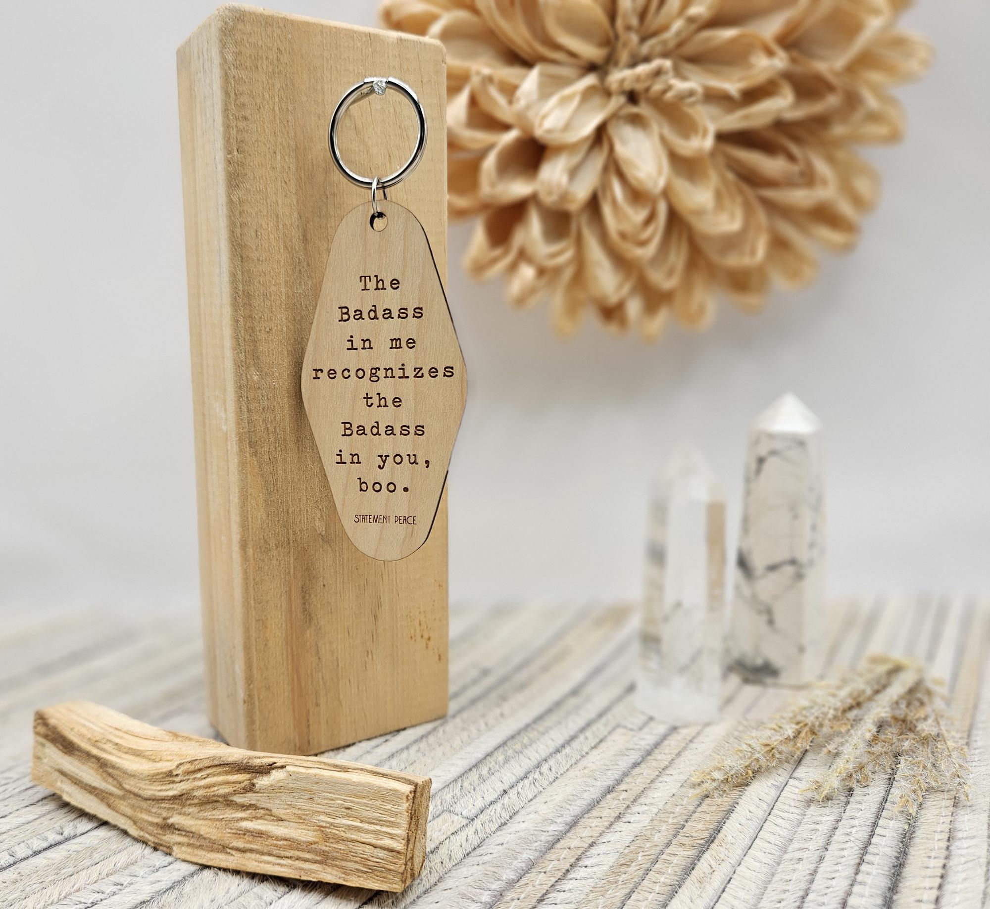 Badass Energy Keychain - Statement Peace